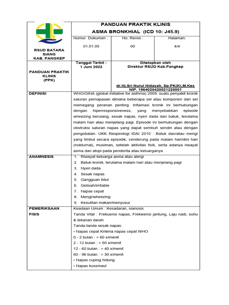 Ppk-Asma Bronkhial Anak | PDF