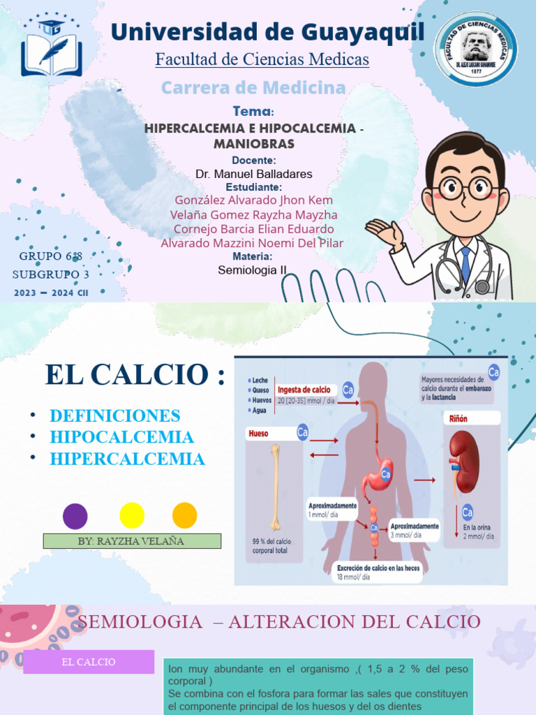 Semiologia - Alteraciones Del Calcio | PDF | Calcio | Cáncer