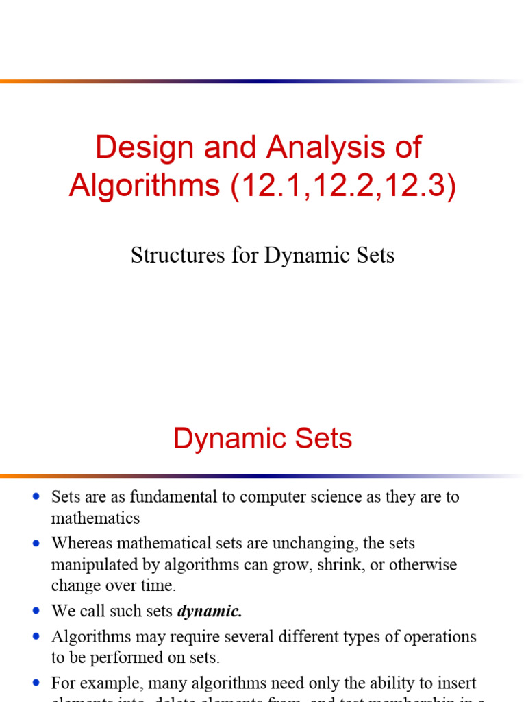 Structures For Dynamic Sets | PDF | Theoretical Computer Science | Applied Mathematics