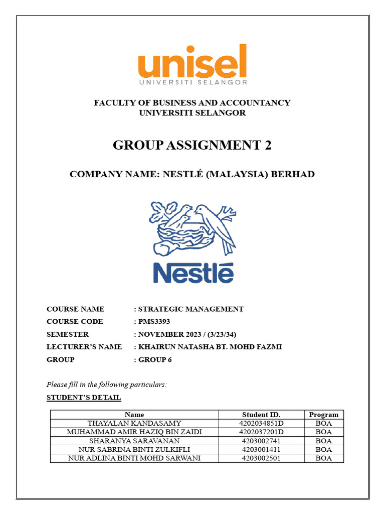 Nestlé Malaysia Financial Audit Report | PDF | Equity (Finance) | Dividend