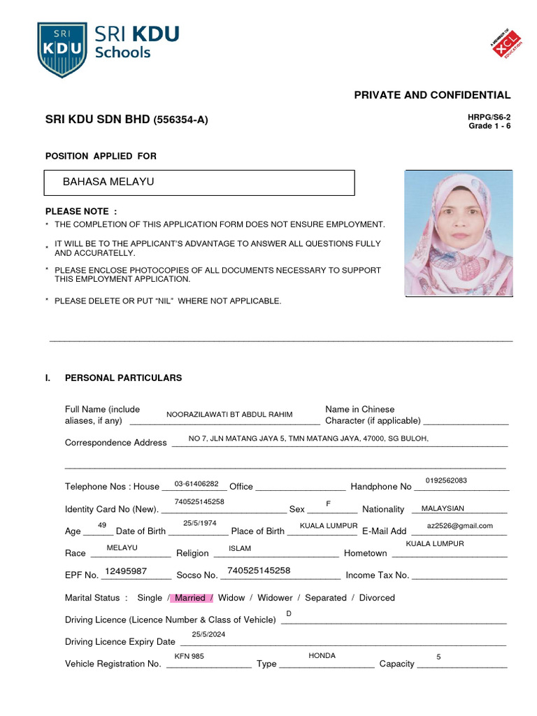 Form Kdu | PDF