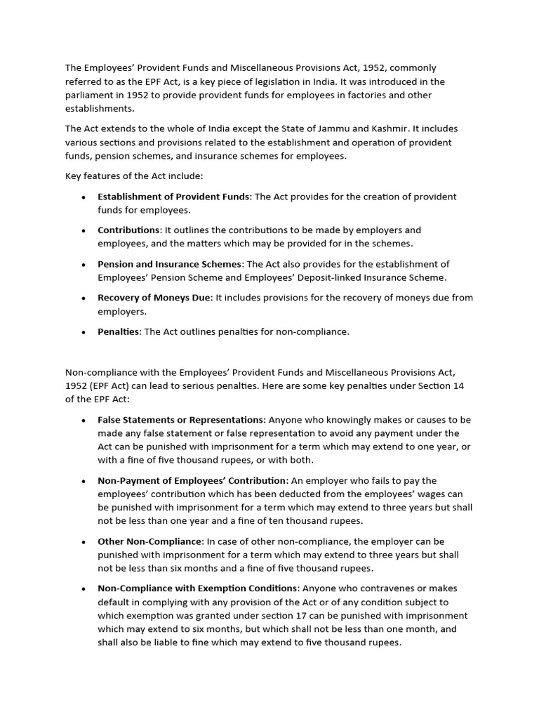EPF Act | PDF | Private Law | Business Law