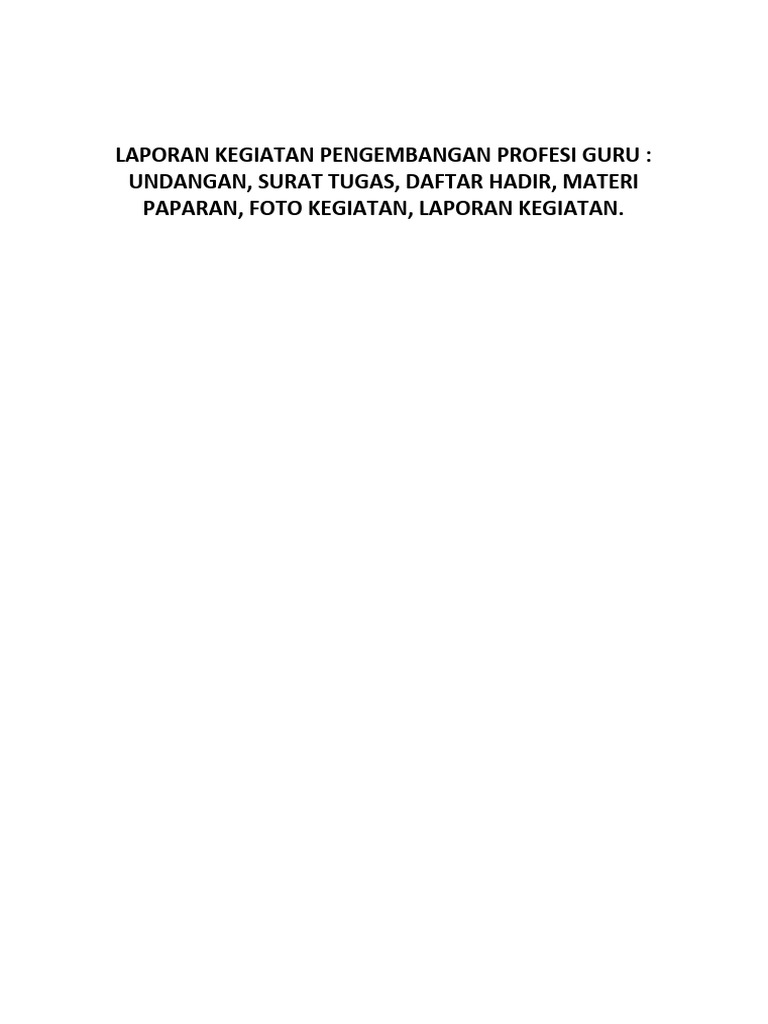 Laporan Pengembangan Profesi Guru 2022 | PDF | Karier & Perkembangan | Seni
