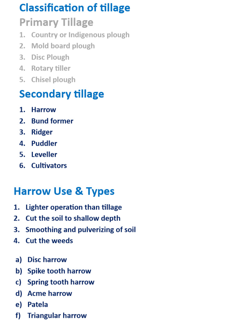 Types of Tillage and Their Uses | PDF | Plough | Tillage