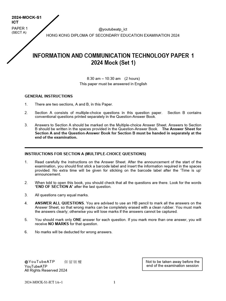Atp Ict Mock 4 1-1a | PDF | Small And Medium Sized Enterprises | Computing