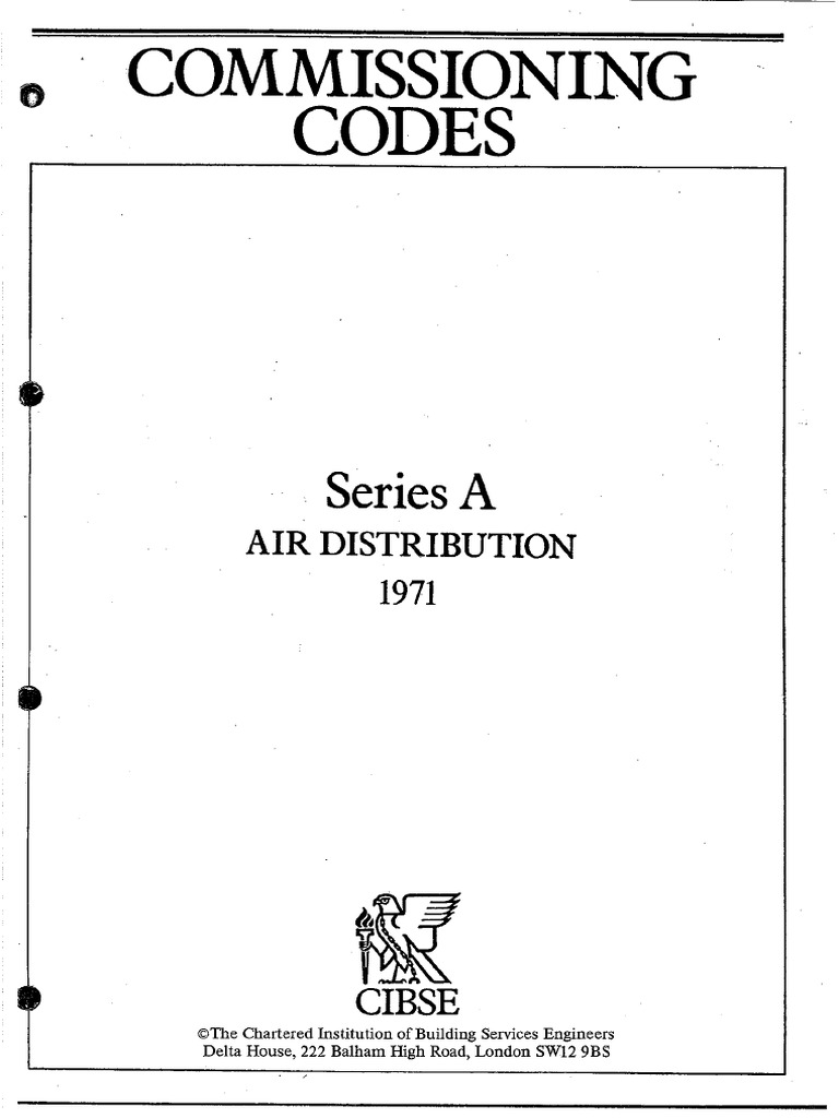 CIBSE Air Distribution Commissioning | PDF