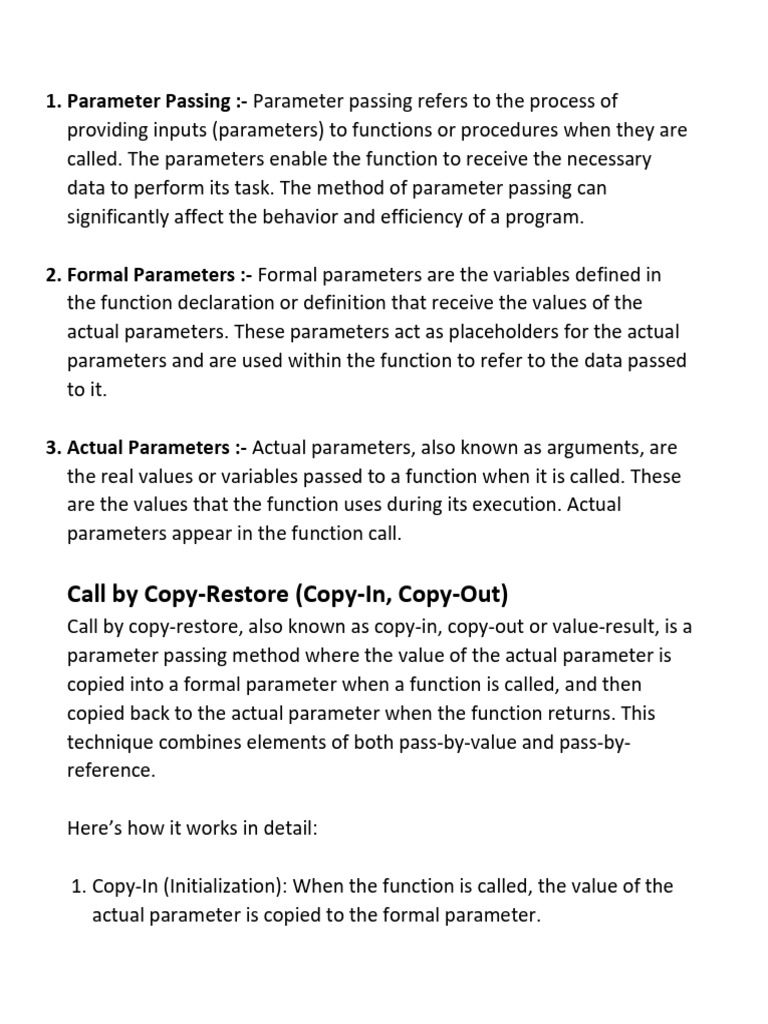 Parameter Passing And Scoping Pdf Parameter Computer Programming 6790