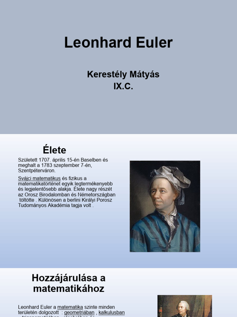 Leonhard Euler | PDF