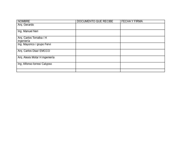 Formato de Recibi Documento | PDF