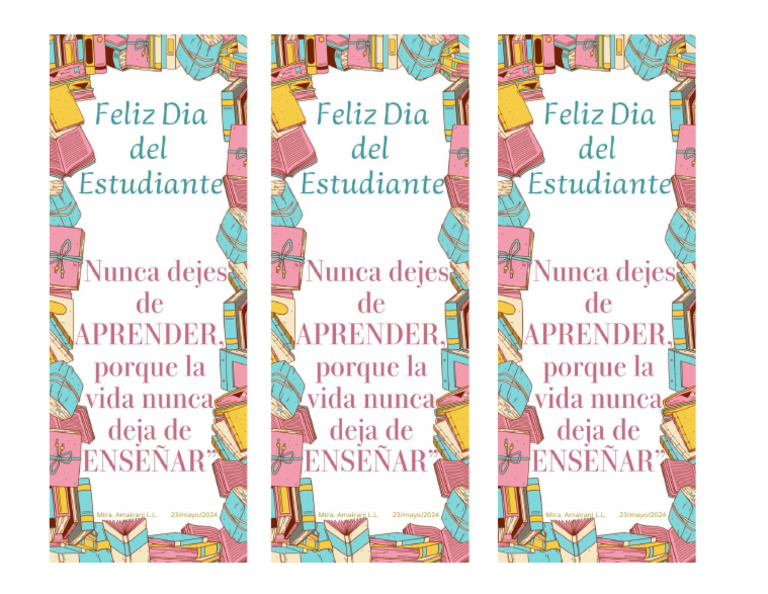 Etiquetas Dia Del Estudiante | PDF