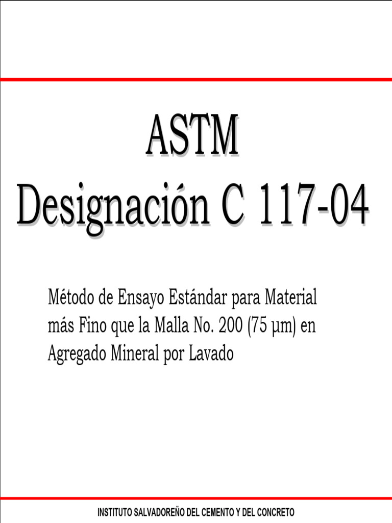 3 - Astm C117-04 | PDF | Hormigón | Cemento