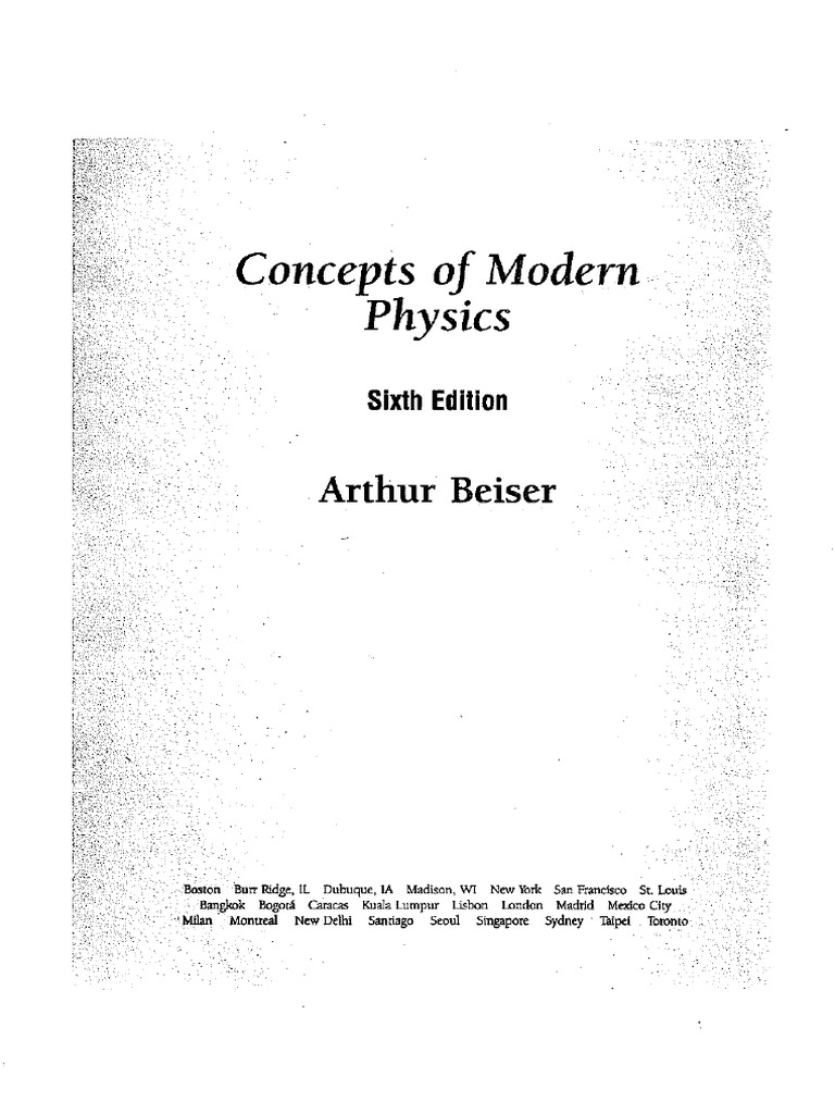 Concepts of Modern Physics - Arthur Beiser | PDF