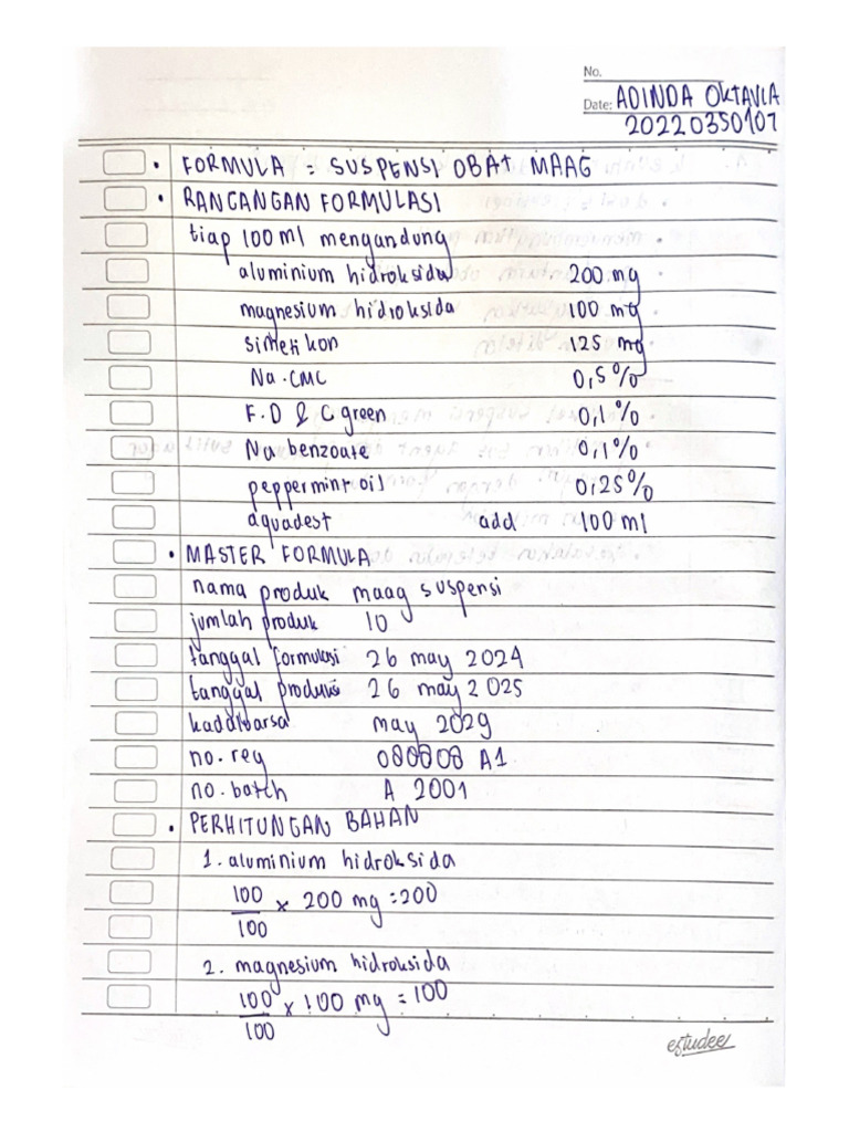 Formulasi Sediaan Suspensi | PDF