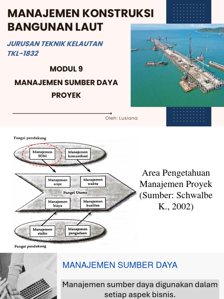 MKBL Modul 9 Manajemen Sumber Daya Proyek 2024 | PDF