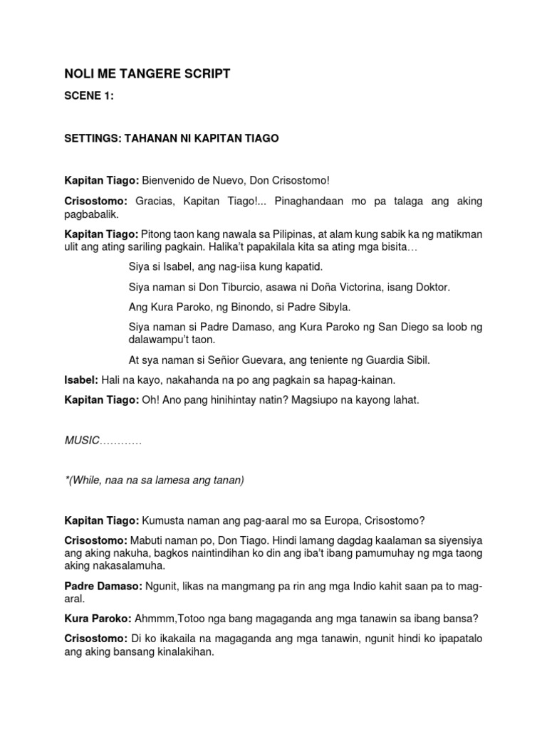 Noli Me Tangere - Script | PDF