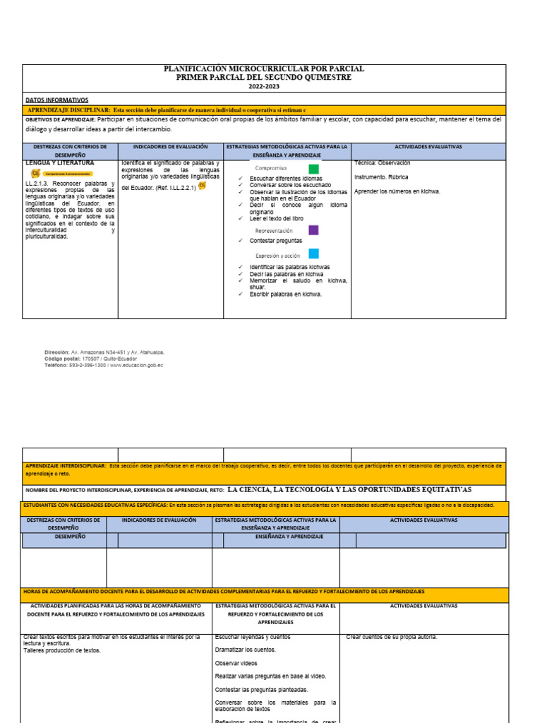 MICRO Tercero | PDF | Aprendizaje | Evaluación