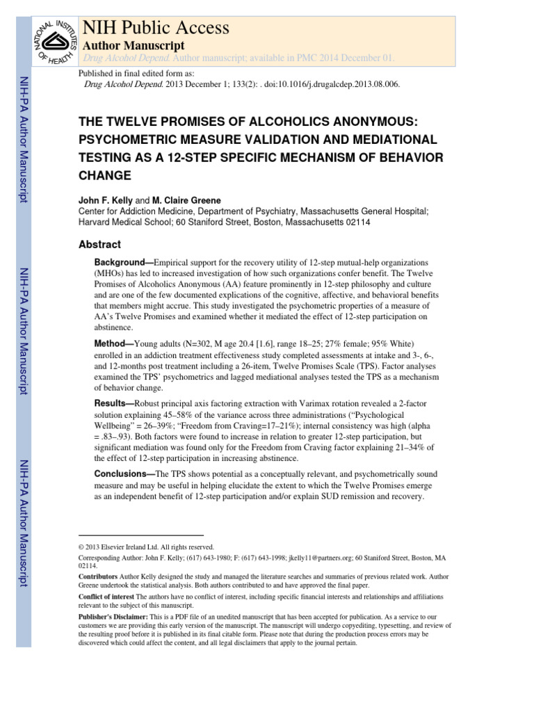 Twelve Promises W 12 Krokach | PDF | Twelve Step Program | Alcoholics ...