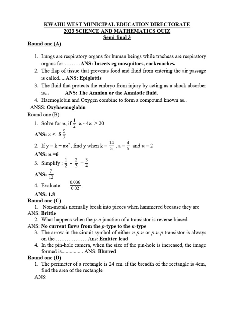 Semis 3 & 4 | Download Free PDF | Respiration | Respiratory System