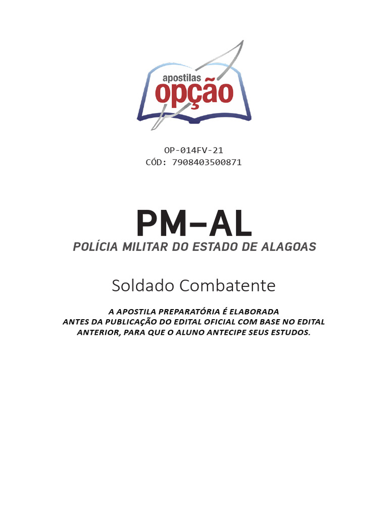 Apostila PM Al 2021amostra | PDF | Palavra | Substantivo