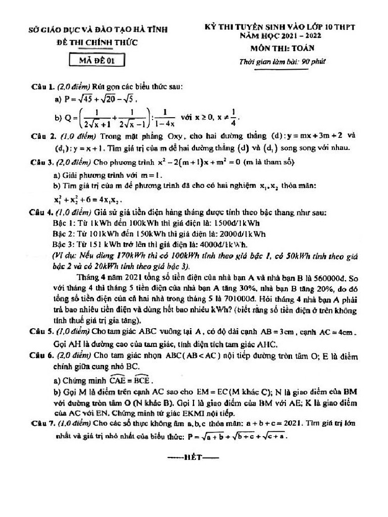 de-tuyen-sinh-vao-lop-10-mon-toan-nam-2021-2022-so-gddt-ha-tinh | PDF