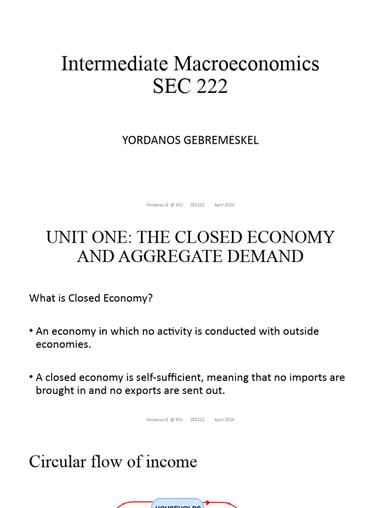 Chapter One | PDF | Consumption (Economics) | Economic Equilibrium