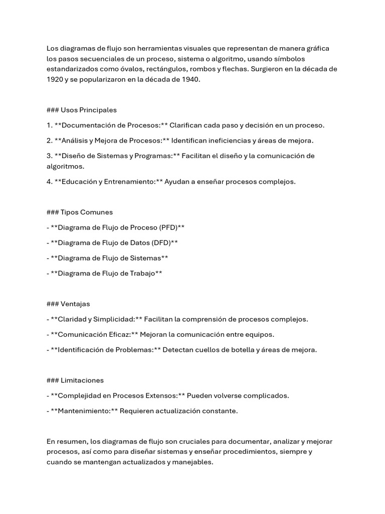 Los Diagramas de Flujo Son Herramientas Visuales Que Represe | PDF | Raíz cuadrada | Números