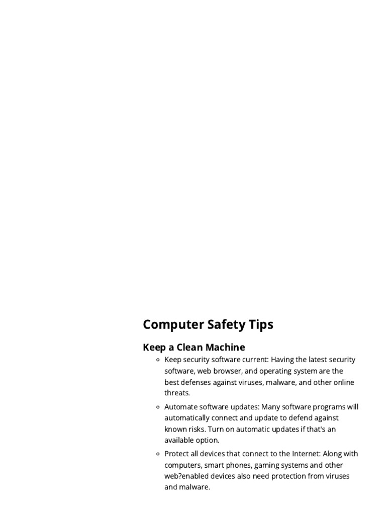 Computer Safety Tips - Price County, WI - Official Website | PDF ...