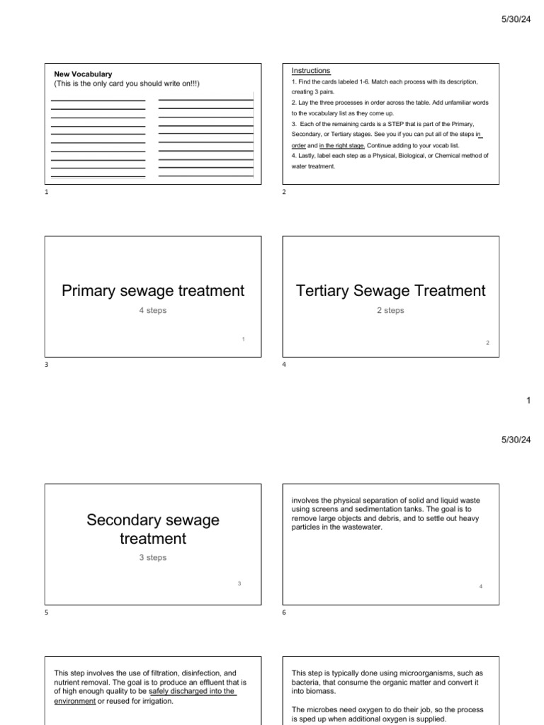 Water Treatment Process Steps Guide | PDF | Sewage Treatment | Chemical ...