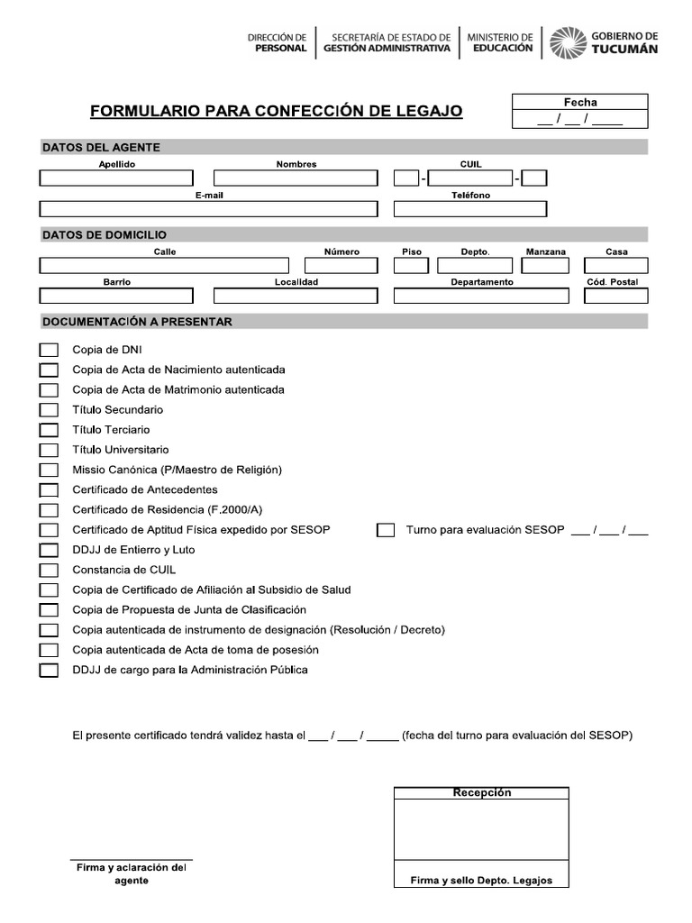 Formulario 503 | PDF