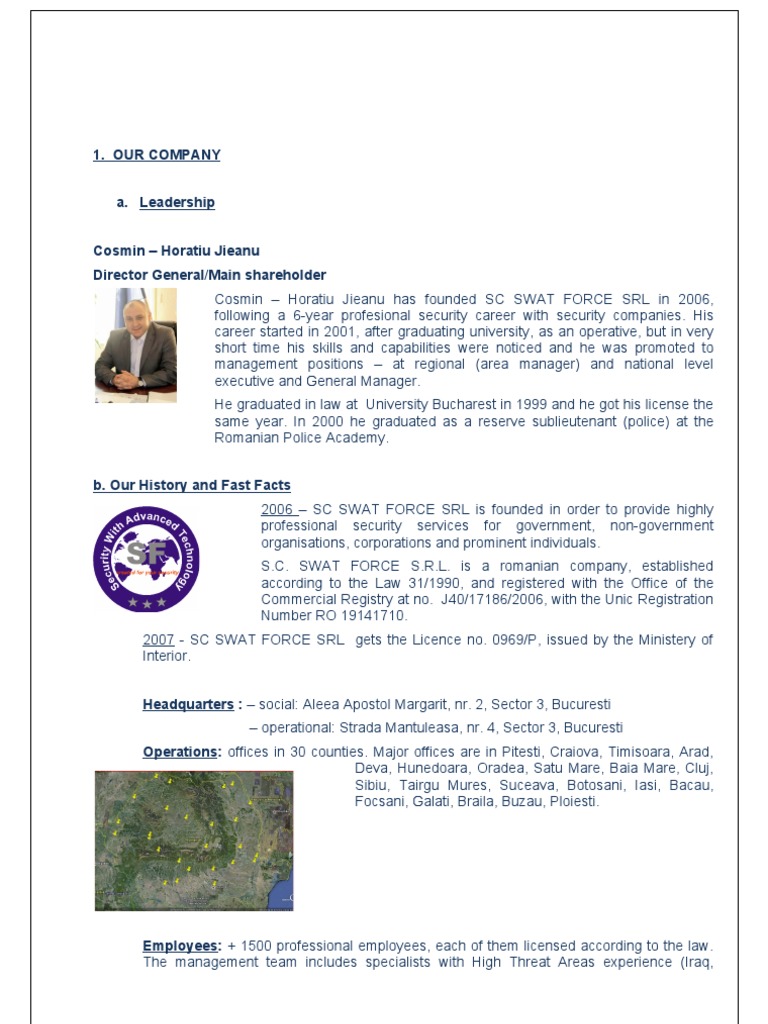 Swat Force Romania Presentation | PDF | Information Security | Simulation