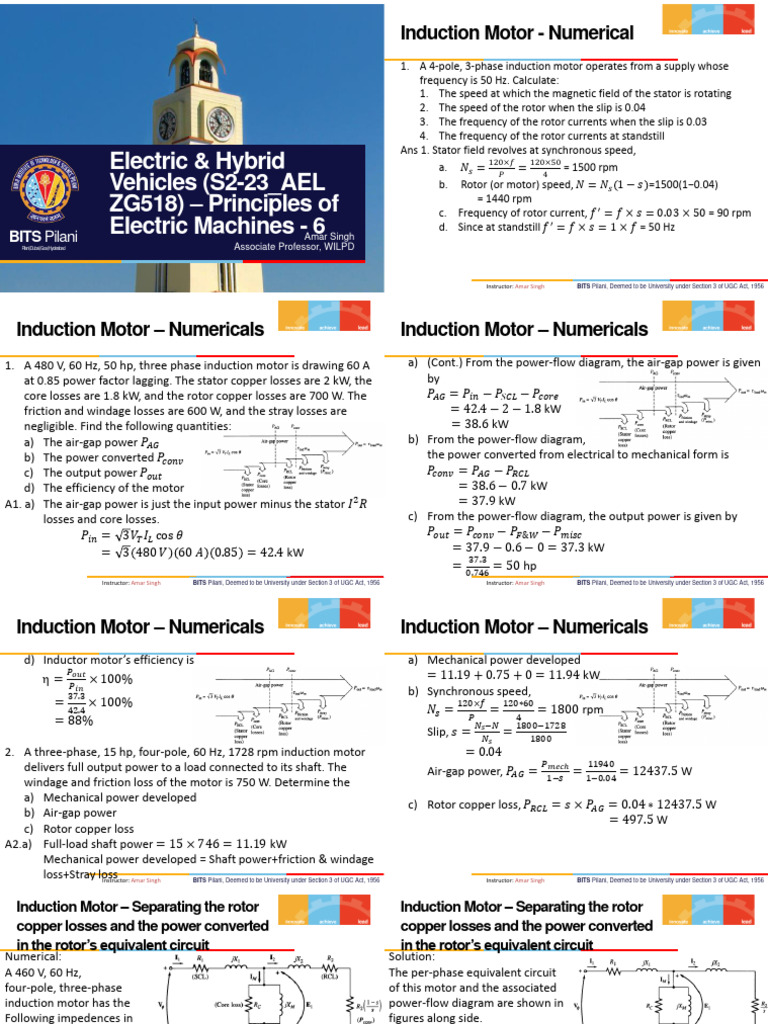 4 Slides | PDF | Electric Motor | Electric Power