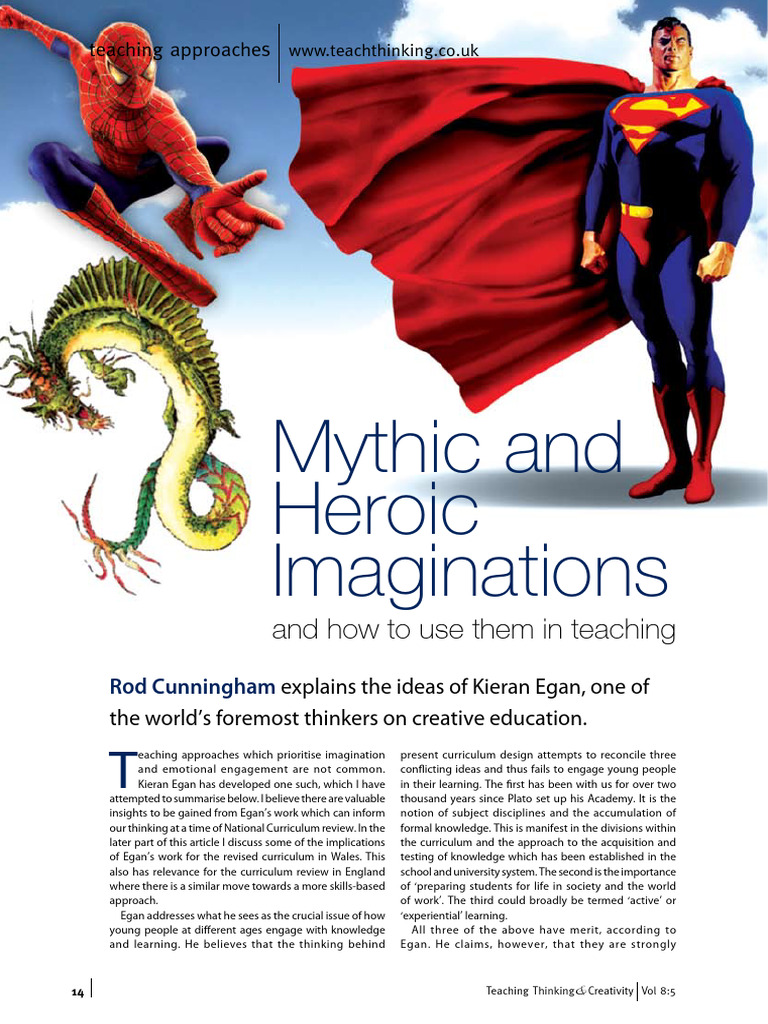 Mythic and Heroic Imaginations and How To Use Them in Teachi | PDF ...