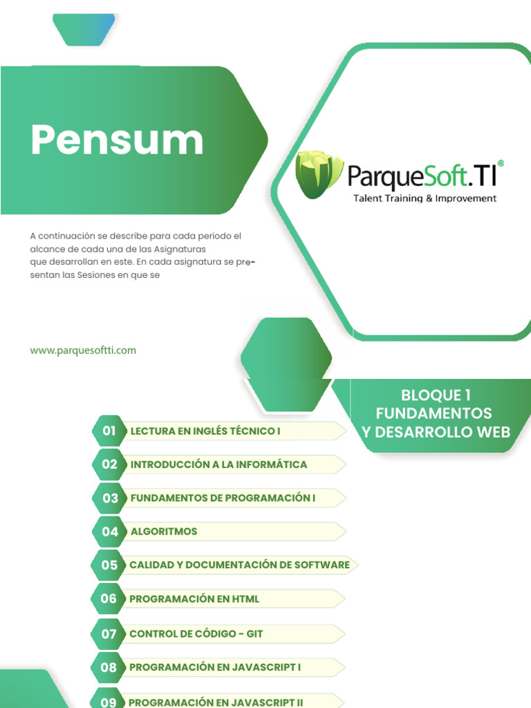 Pensum | PDF | Script Java | HTML