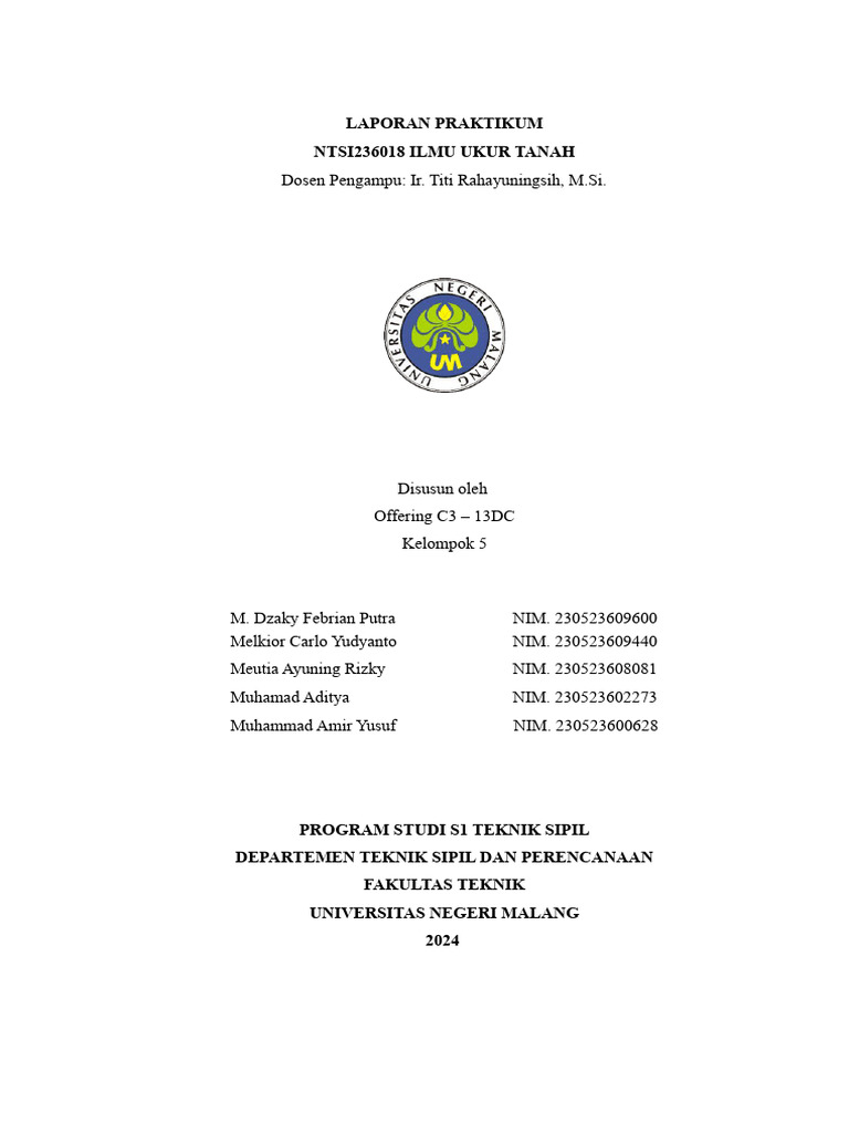 Praktikum Ilmu Ukur Tanah: Total Station | PDF