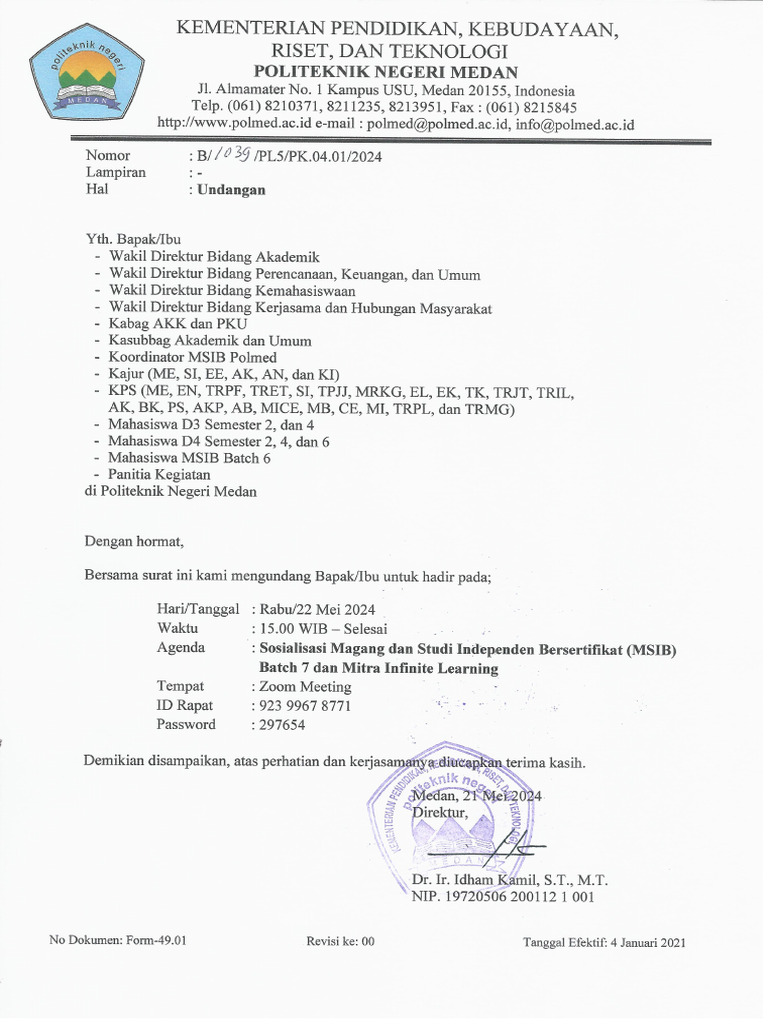 Sosialisasi Magang Dan Studi Independen Bersertifikat (MSIB) Batch 7 ...