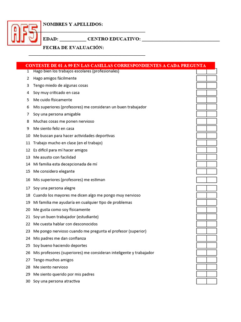 Cuestionario Af5 2021 | PDF