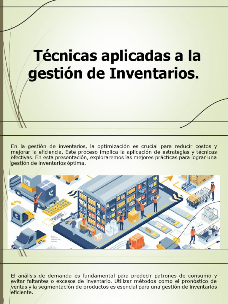 Tenicas Aplicadas A La Gestión de Inventarios | PDF | Lean ...