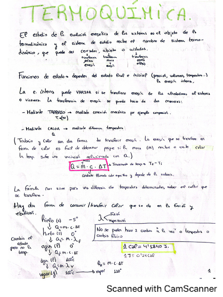 Termoquímica 2º Bach | PDF