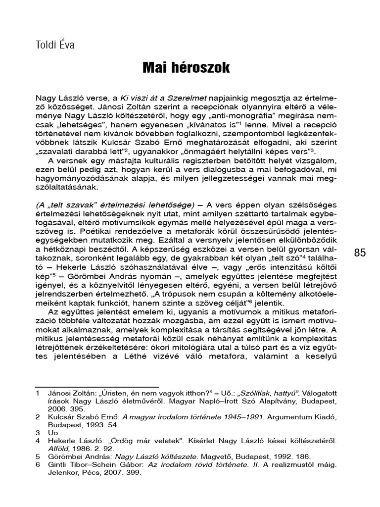 Pop Zene - Költészet - Nagy László | PDF