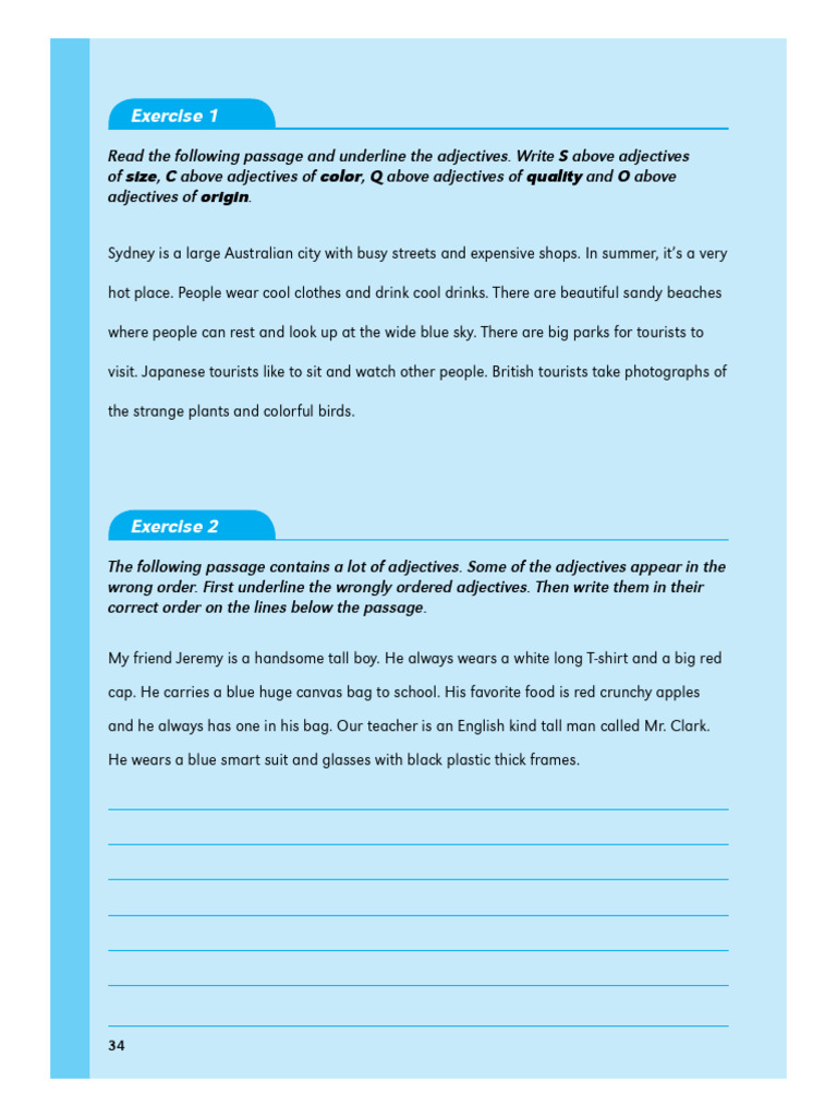 ADJECTIVES AND ADVERBS PRACTICE 1 - Basic English Grammar Book 2 ...