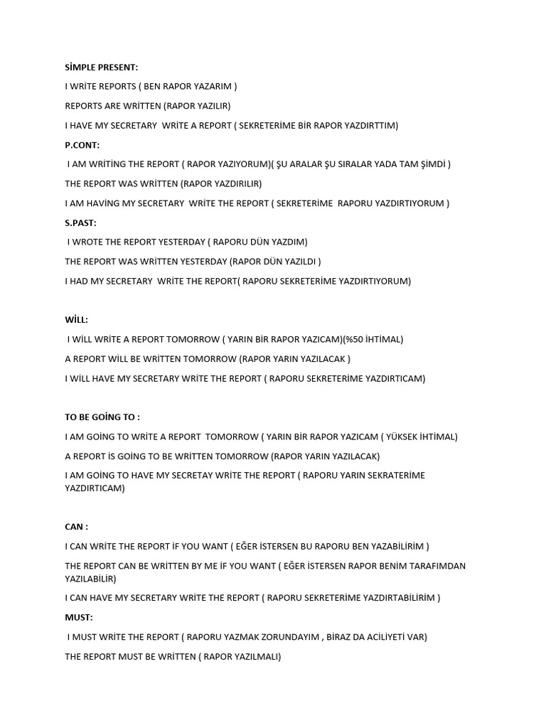 Active-Passive - Causative (Wri̇te A Report) | Download Free PDF | Grammar | Linguistics