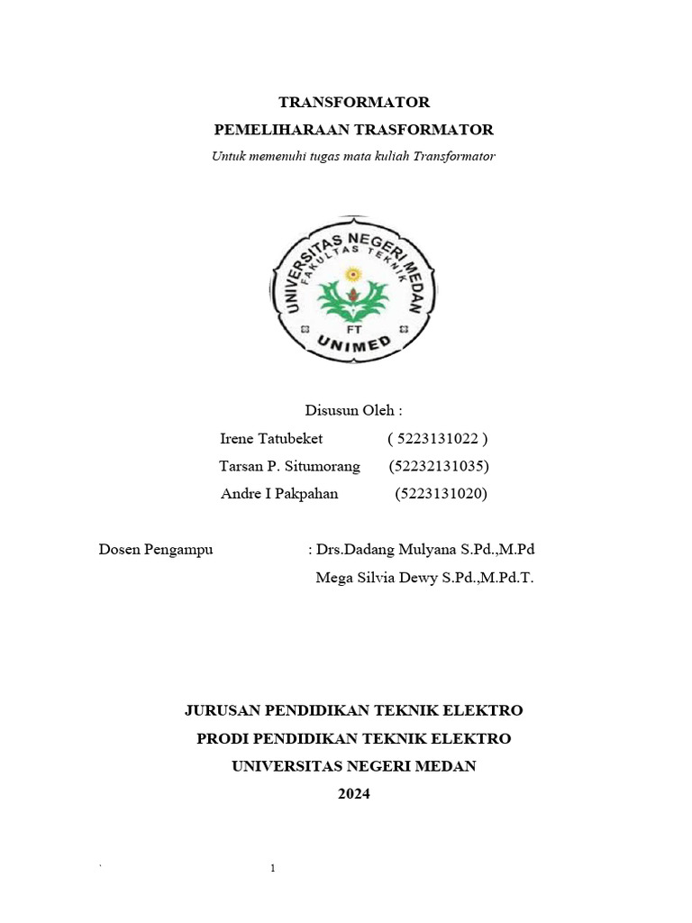 Makalah Transformator Kel11 Tarsan Dan Irene | PDF
