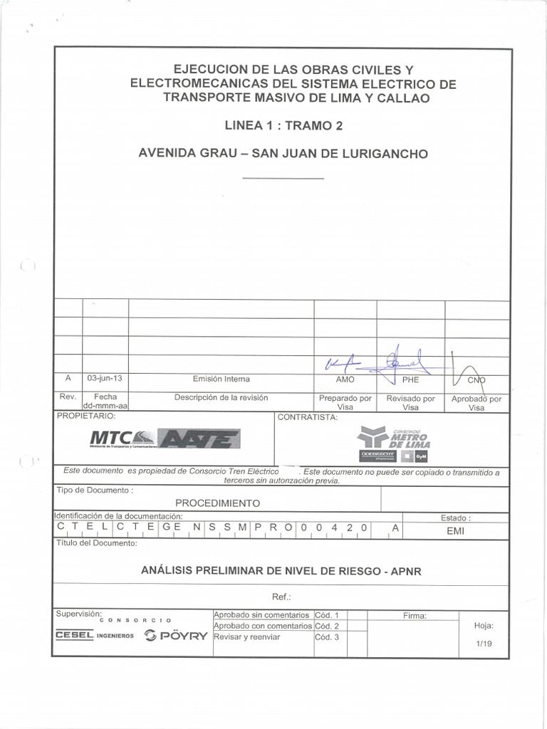 Ctel Cte Gen SSM Pro 00420 - A | PDF | Riesgo | Lima