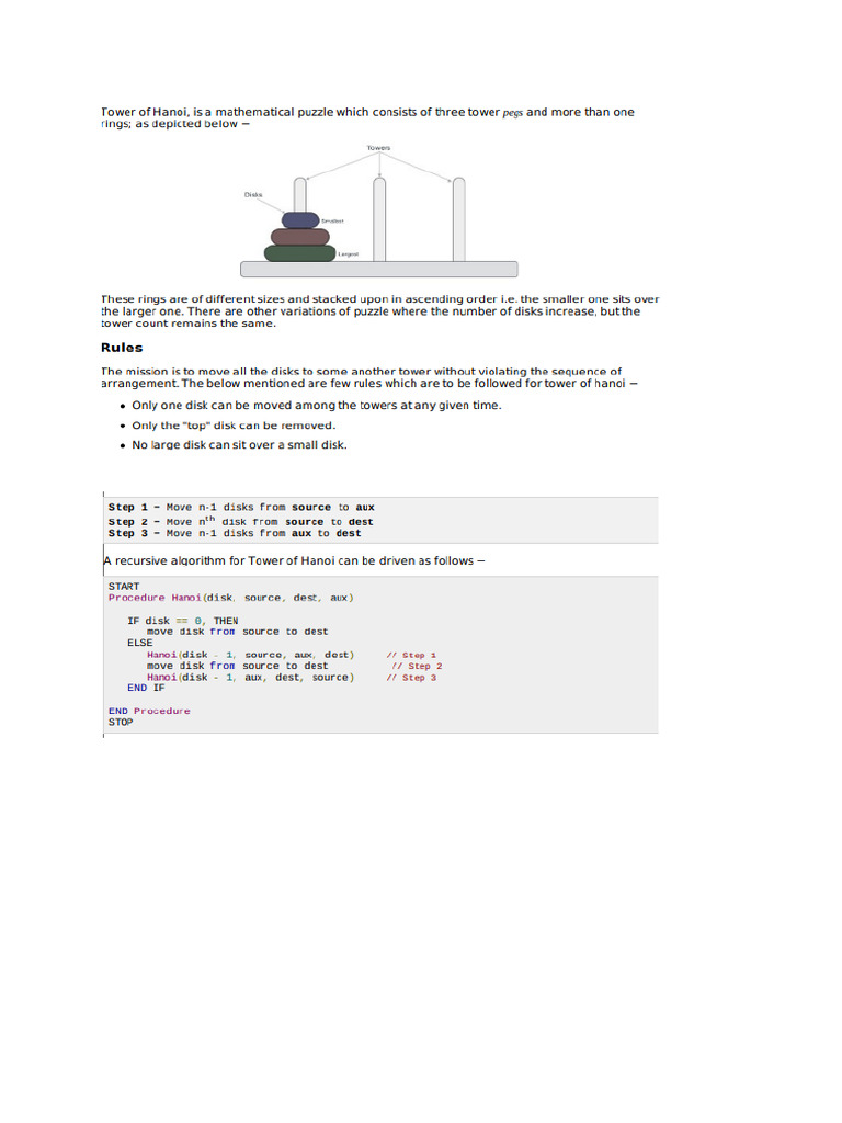 Tower of Hanoi | PDF