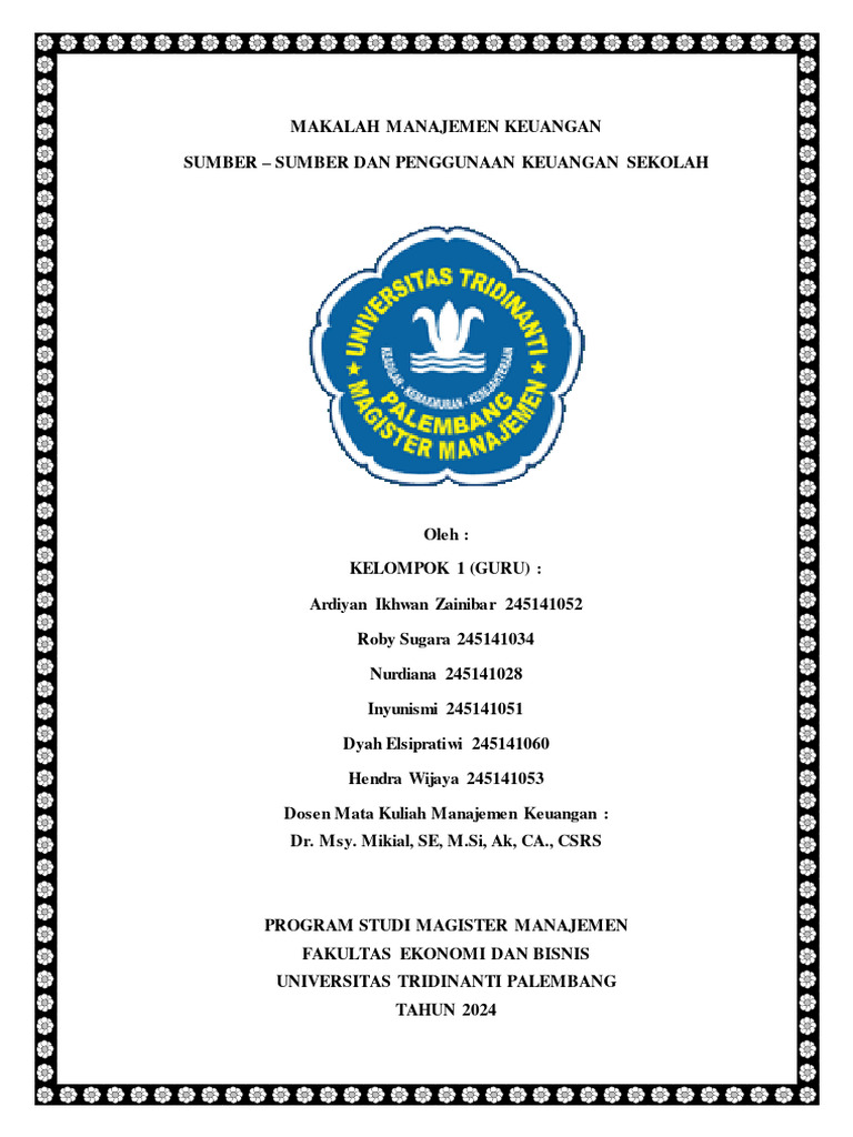 Makalah Manajemen Keuangan | PDF | Karier & Perkembangan | Ilmu Sosial