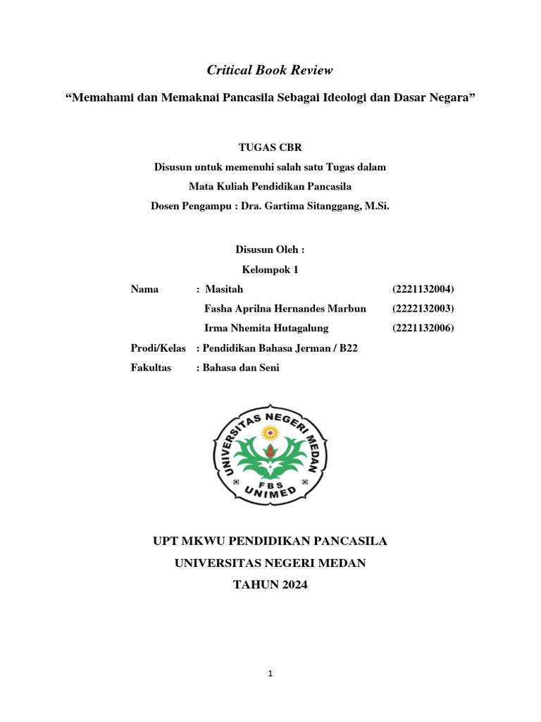 CBR Pendidikan Pancasila Kel 1 | PDF | Karier & Perkembangan