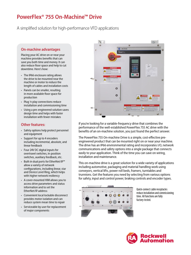 PowerFlex® 755 On-Machine™ Drive | PDF | Network Switch | Alternating ...