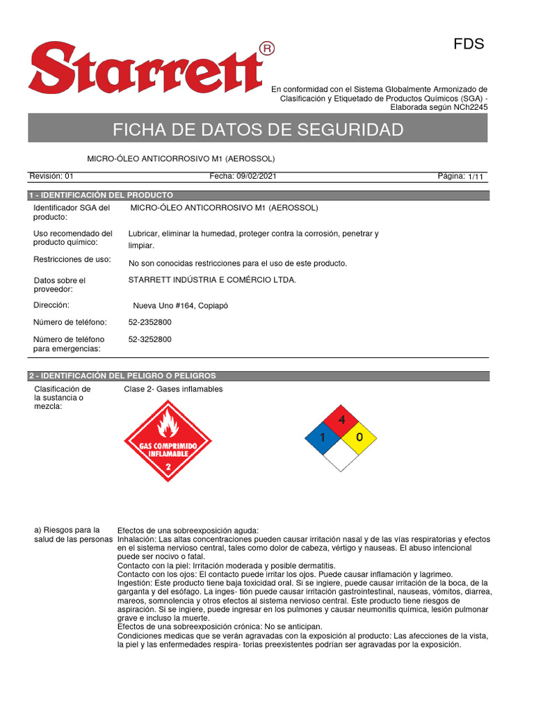 Micro Aceite Anticorrosivo Starrett | PDF | Agua | Combustión