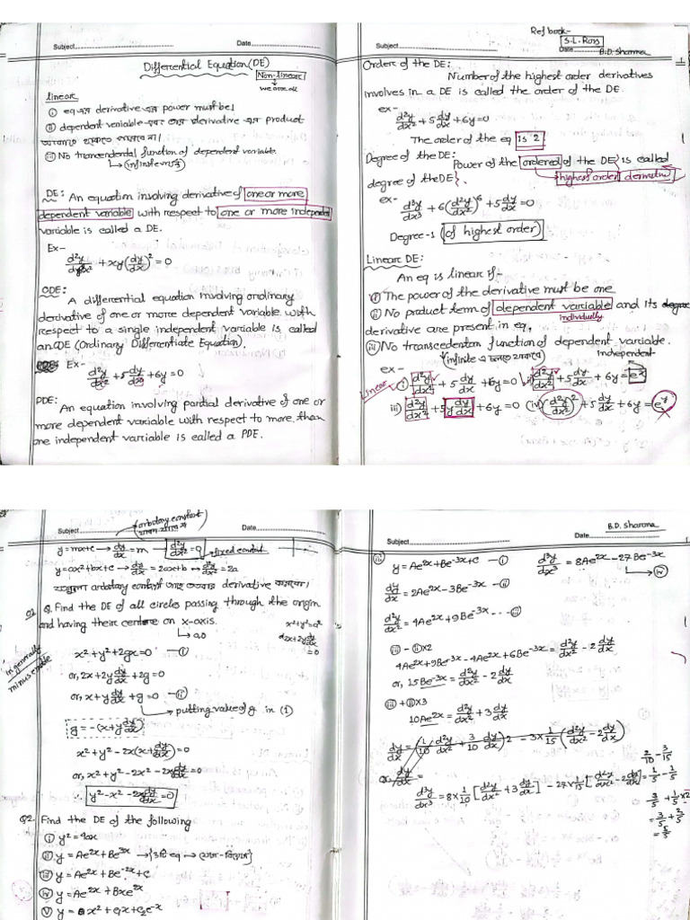 Differetial Equation-Dulal Sir (2003097) | PDF