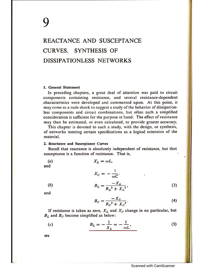 Reactance and Susceptance Curvelinear Electric Circuit by Cassell | PDF